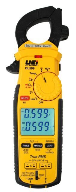 DL599 UEi Test Instruments Wireless TRMS Clamp Meter w/ 3-Phase ...