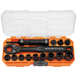 65400 Klein KNECT™ 3/8" Drive Impact-Rated Pass Through Socket Set, 15 ...