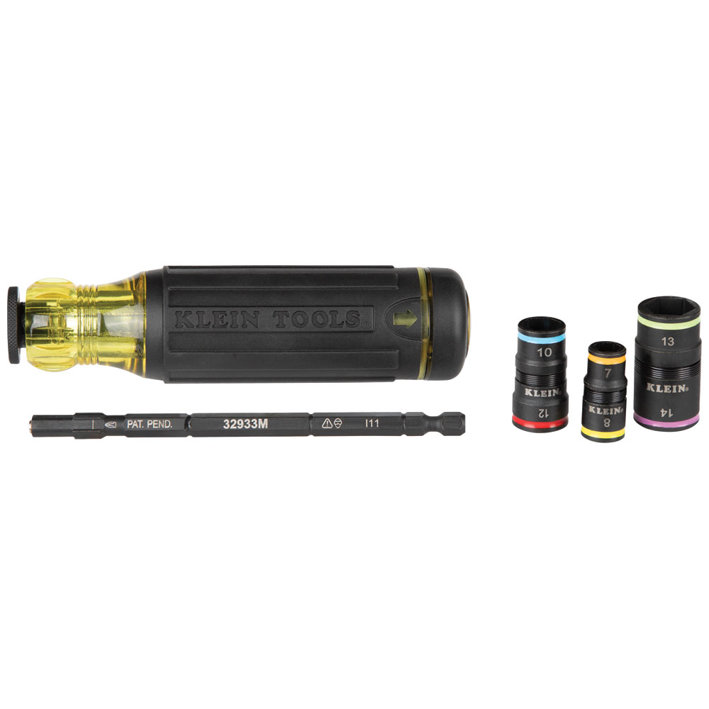 32933M Klein 6-in-1 Impact Rated Flip Socket Set, Metric- Rogers Supply